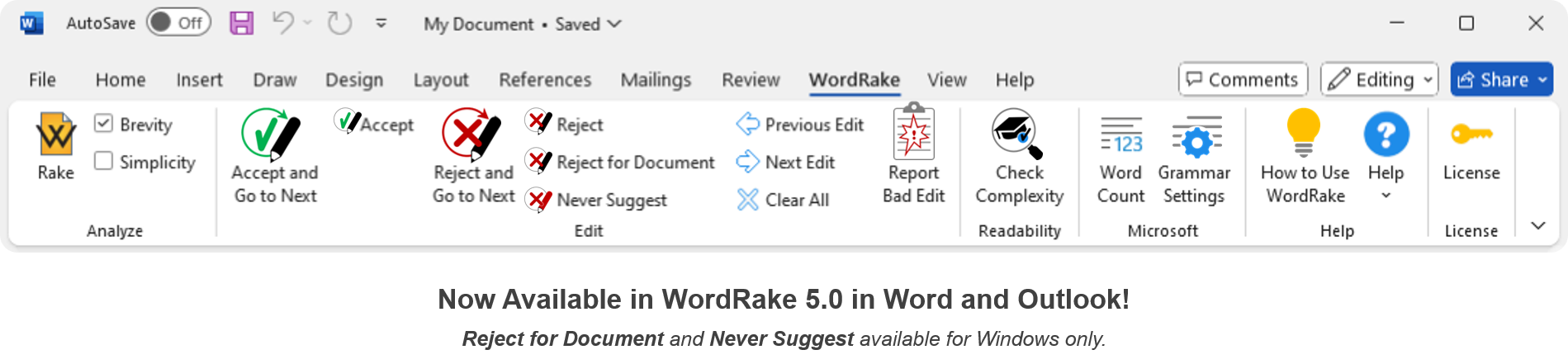 Introducing WordRake 5.0, with a New Look, New Features, More Editing Power